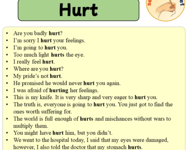Sentences with Hurt Archives - SentencesWith.Net