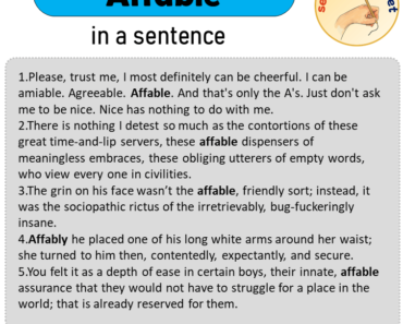 Sentences with Affable Archives - SentencesWith.Net