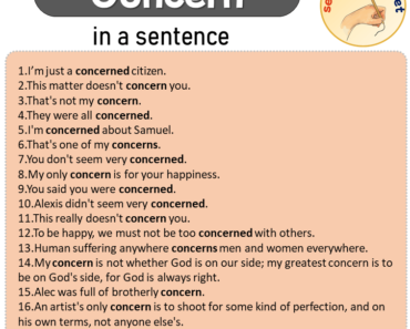 Sentences with Concern Archives - SentencesWith.Net
