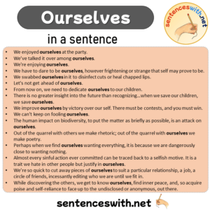 Ourselves in a Sentence, Sentences of Ourselves in English ...